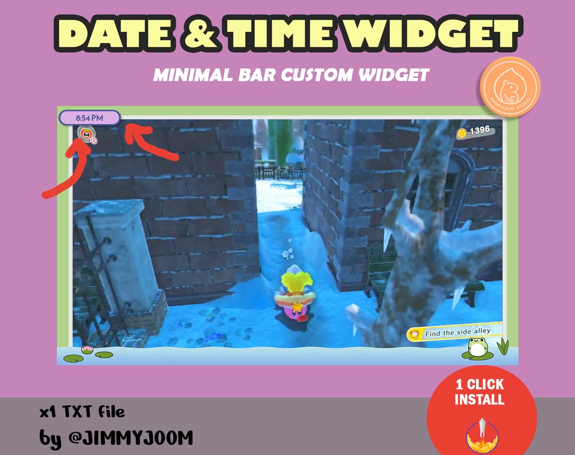 Date and Time Widget for Twitch Streaming / Custom Widget / - Etsy