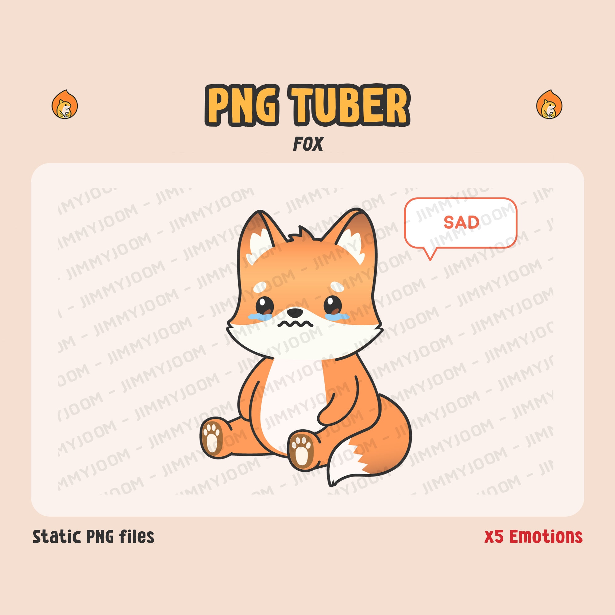 Fox Pngtuber Veadotube Mini PNG Tuber Cute Kawaii Fox Twitch Live ...