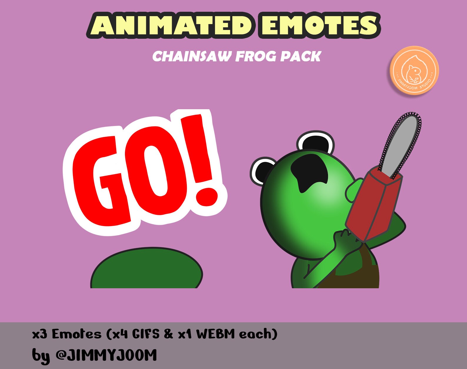 ANIMATED Frog Chainsaw Man RUN Twitch Emote Discord Emote Pack / Horror ...