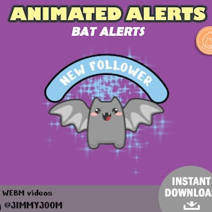 Animated Bat Halloween Twitch Alerts / Sparkle Pastel Animation ...