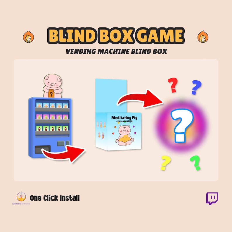 Twitch Blind Box Vending Machine Widget - Twitch Chat Game - Gashapon ...