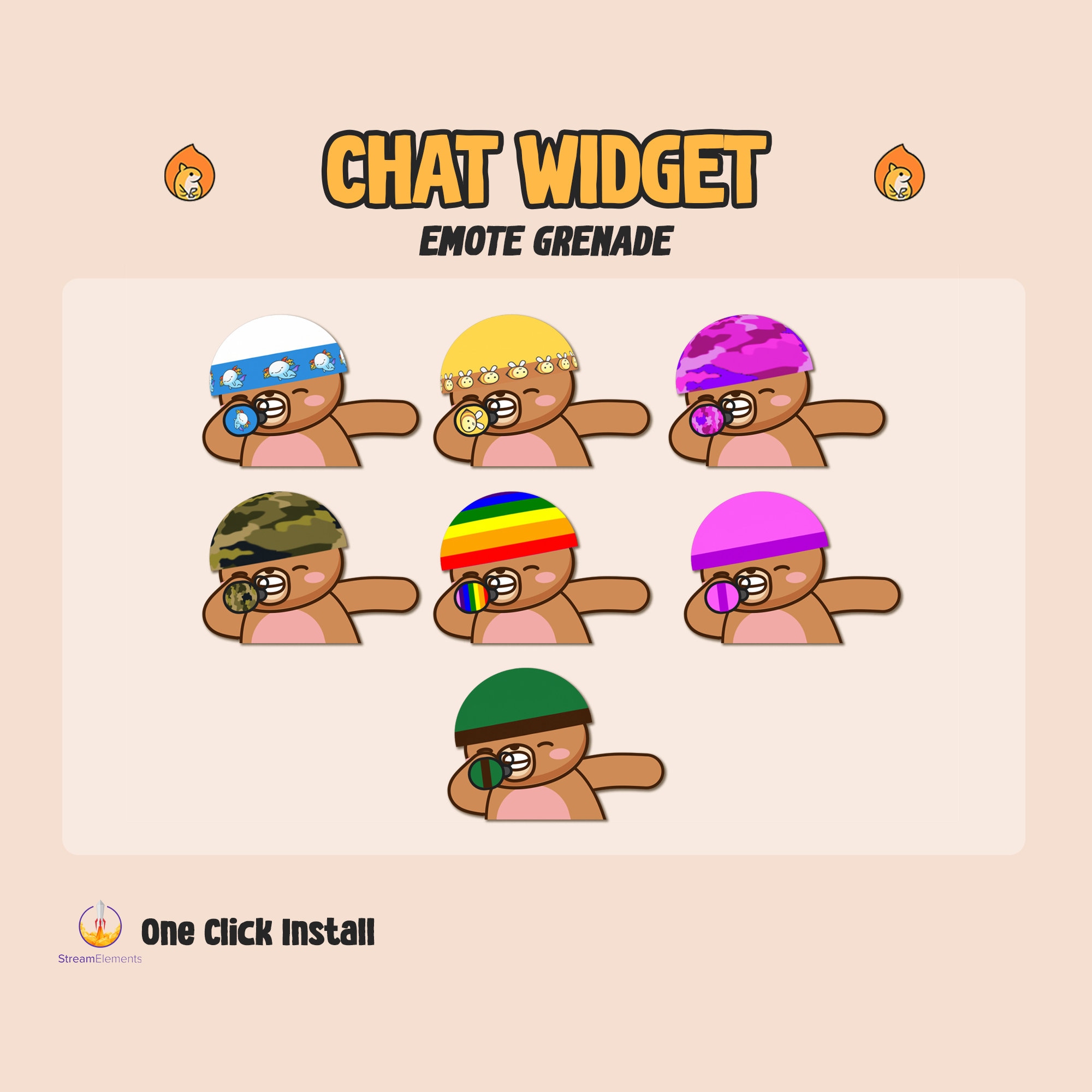 Custom Chat Widget Emote Game / Animated Twitch Chat Widget / Animated ...