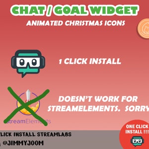 Animated Christmas Chat Goal Widgets / Christmas Chat Box / Holiday Goal Widgets / 3D Animated ...