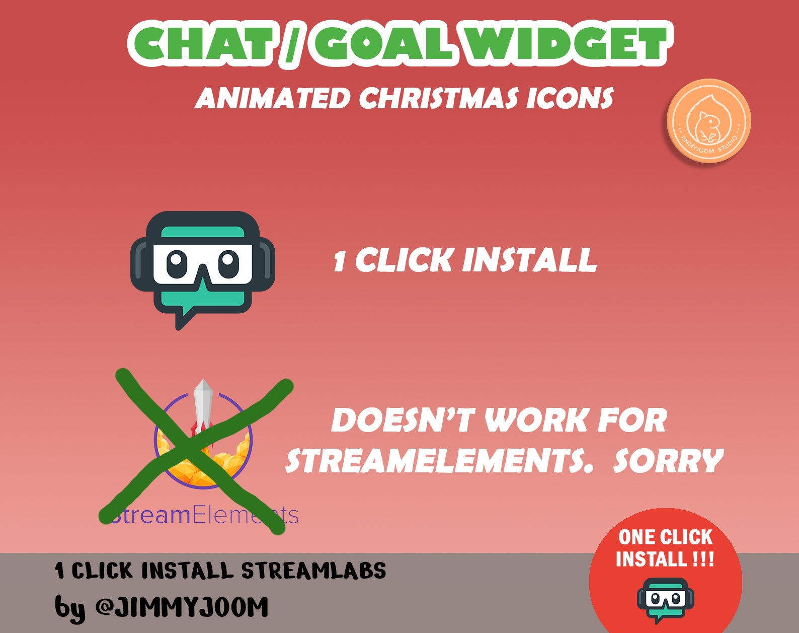 Animated Christmas Chat Goal Widgets / Christmas Chat Box / Holiday ...