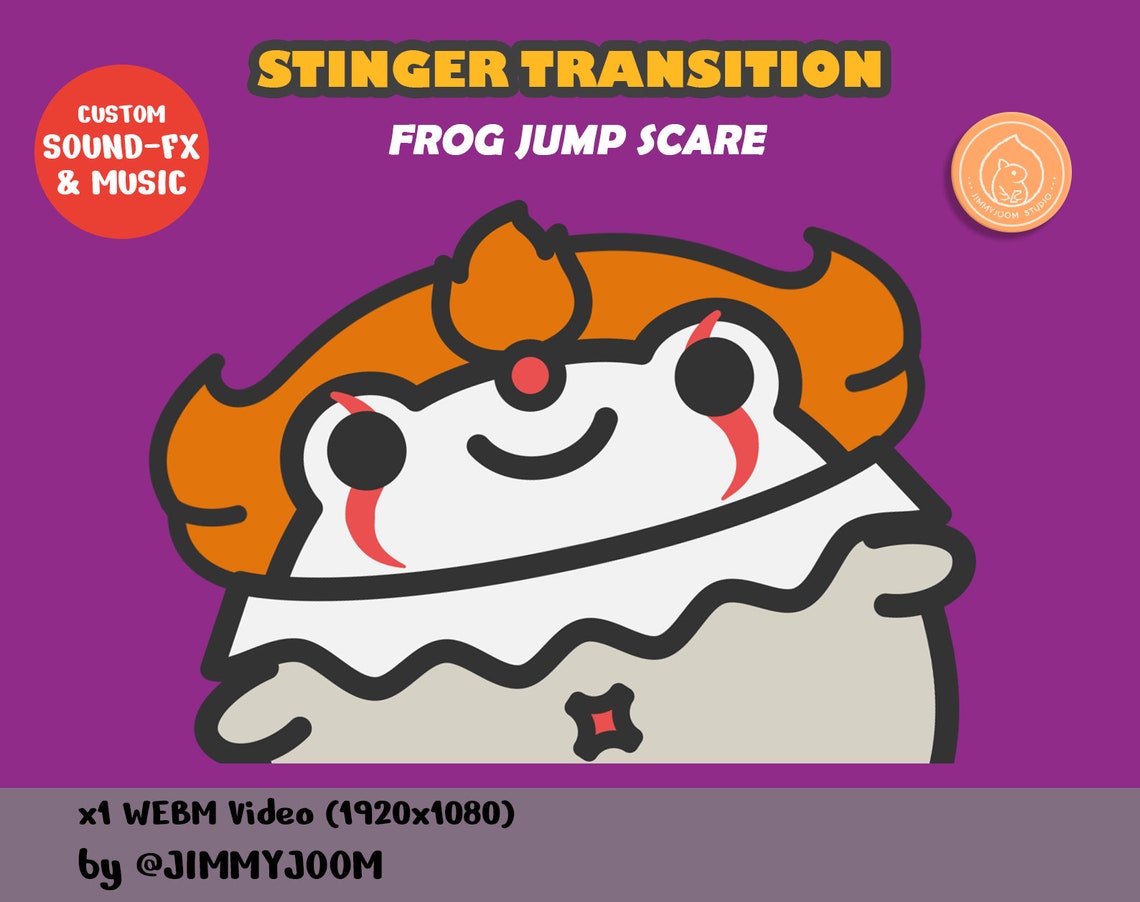 Halloween Frog Stinger Transition / Jump Scare / Animated Kawaii ...