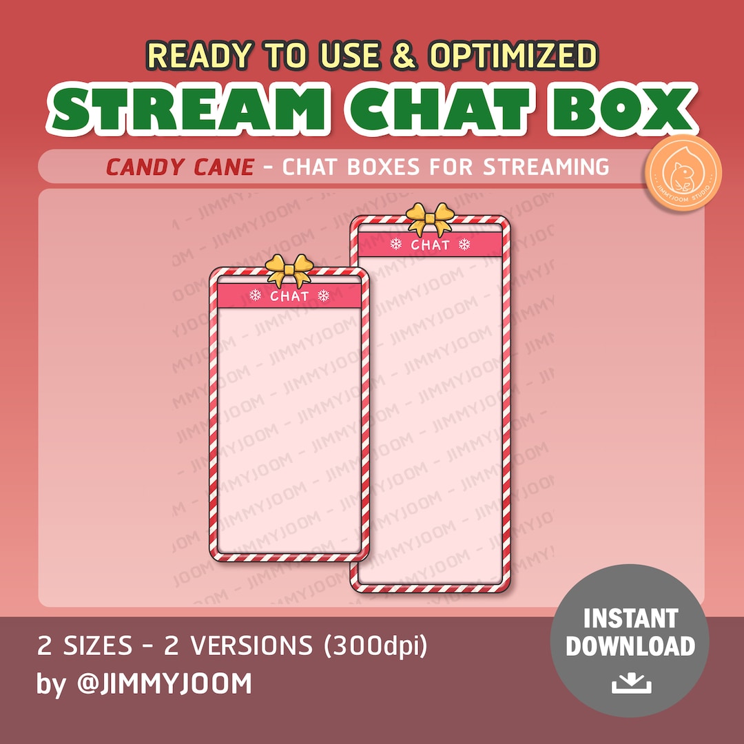 Christmas Candy Cane Chat Box for Twitch Streaming / Live Stream Chat ...