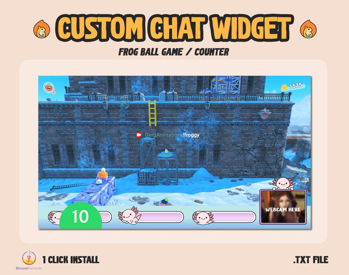 Animated Twitch Chat Widget / Custom Chat Widget Game / Animated Frog ...