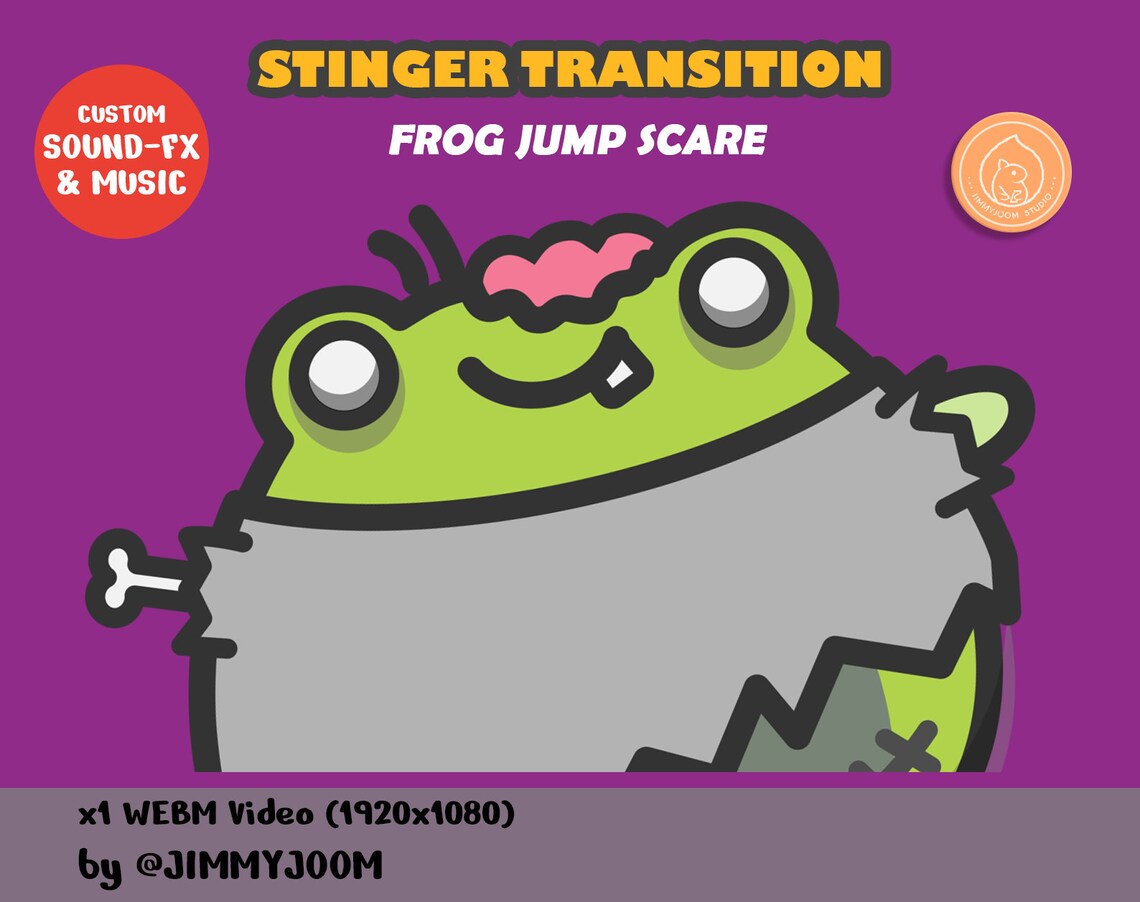 Halloween Frog Stinger Transition / Jump Scare / Animated - Etsy