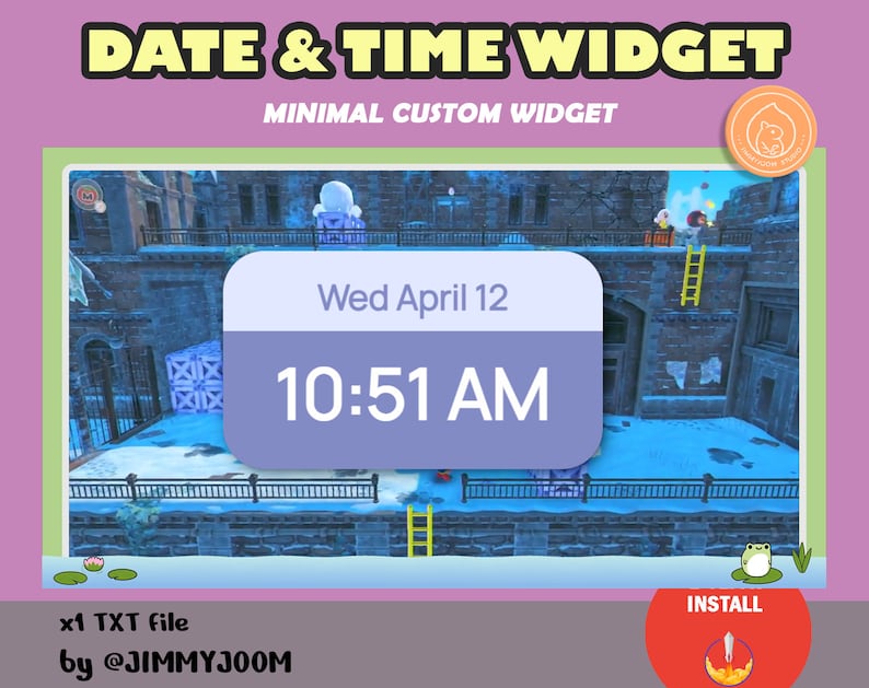 Date and Time Widget for Twitch Streaming / Custom Widget ...
