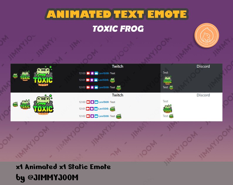 Animated Toxic Emote / Animated Frog Emotes / Cute Kawaii Frog ...