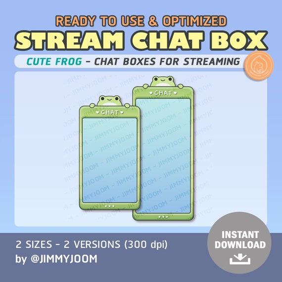 Cute Frog Chat Box / Twitch Streaming Chat Box / Green Froggy - Etsy