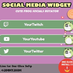 Streamelements Custom Frog Widget / Animated Social Media Rotator ...