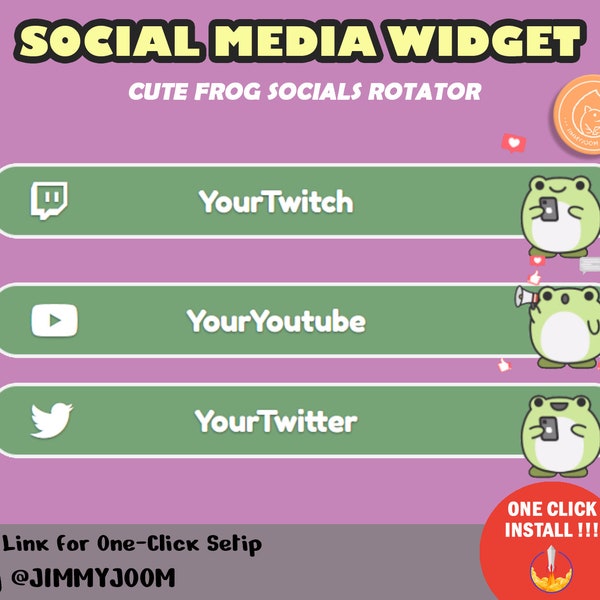 Social Media Rotator Widget - Etsy