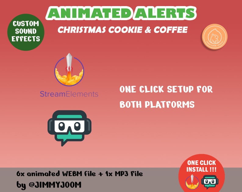 Christmas Cookie Twitch Alerts / Cute Animated Christmas Alert Pack ...