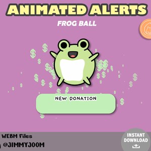 Animated Pastel Frog Twitch Alerts / Cute Frog / Kawaii Stream Setup ...