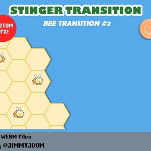 Animated Twitch Stinger Transition / Kawaii Honey Bee W Sound / Stream ...