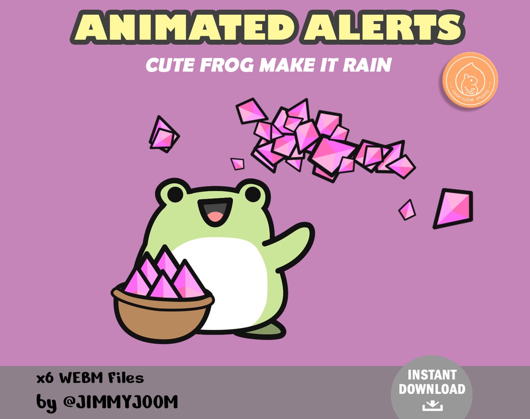 Animated Cute Frog Twitch Alerts / Kawaii Stream Alerts / Facebook ...