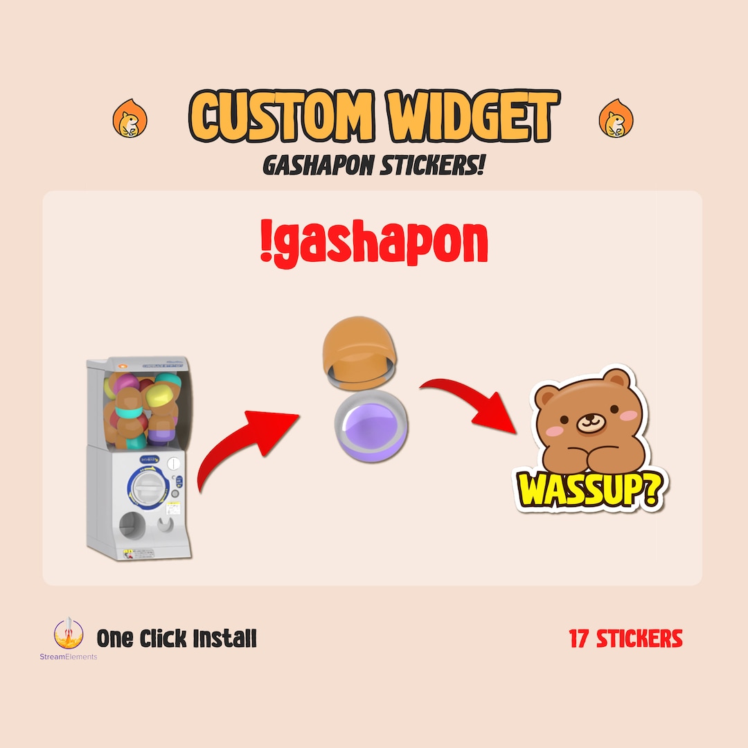Custom Chat Widget Gashapon Game / Twitch Chat Widget / Animated ...