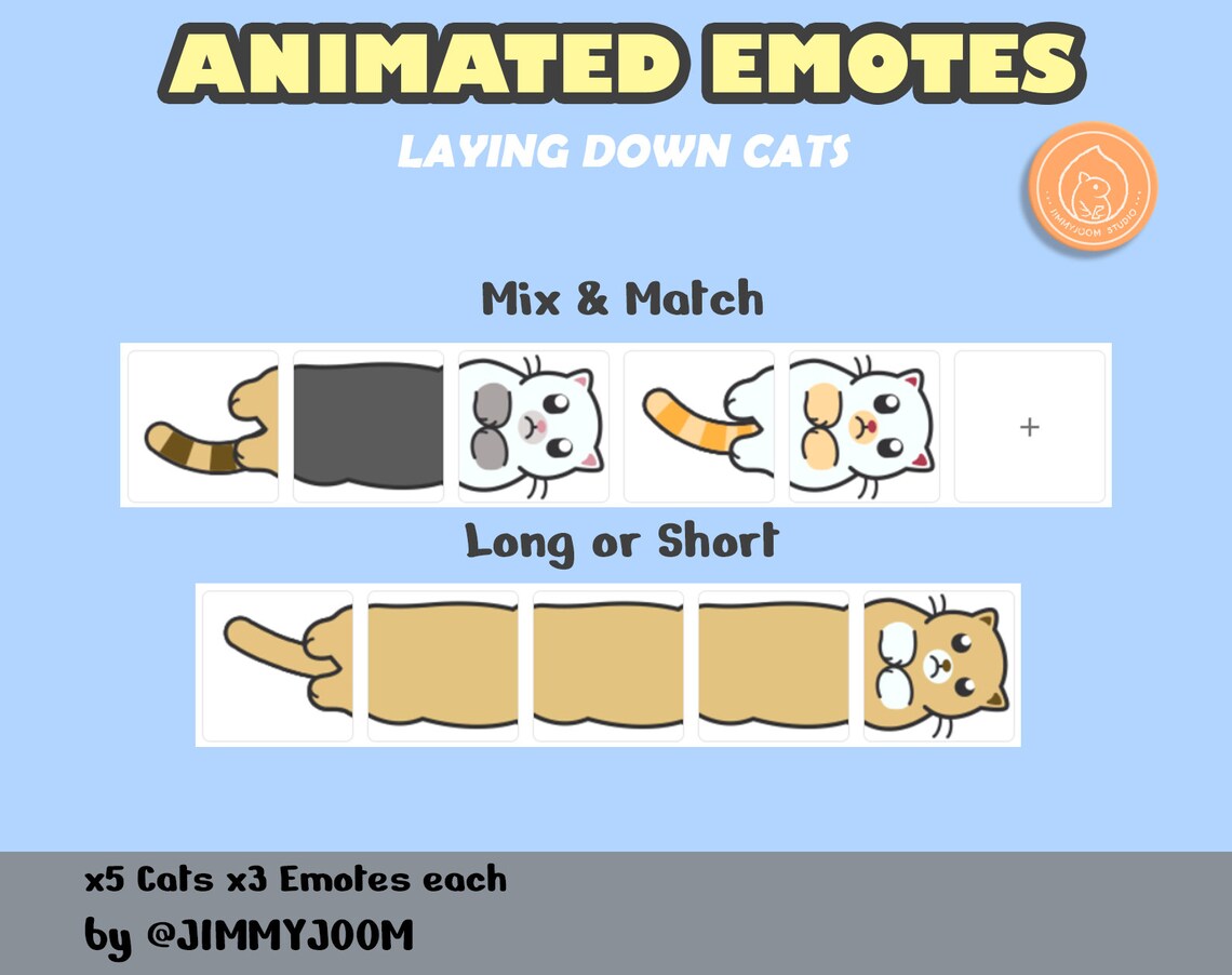 ANIMATED Cat Emote Pack / Animated Emotes for Twitch Discord ...