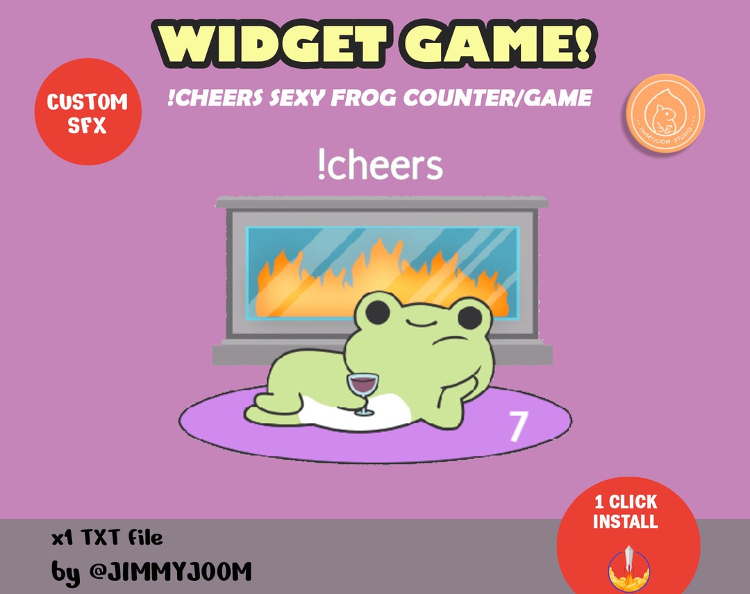 Cute Frog Custom Widget Counter / Chat Widget Game / Frog Meme Game ...