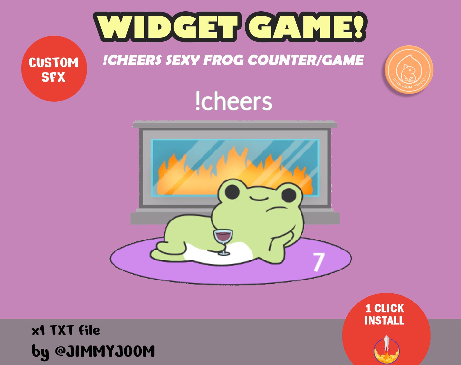 Cute Frog Custom Widget Counter / Chat Widget Game / Frog Meme Game ...