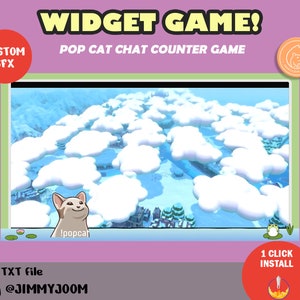 Pop Cat Custom Widget Counter / Chat Widget Game / Cat Meme Game / Cute ...