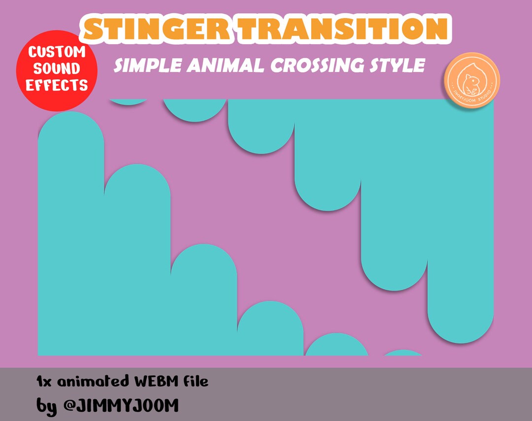 Simple Blue Pastel Stinger Transition for Streaming / Animal Crossing ...