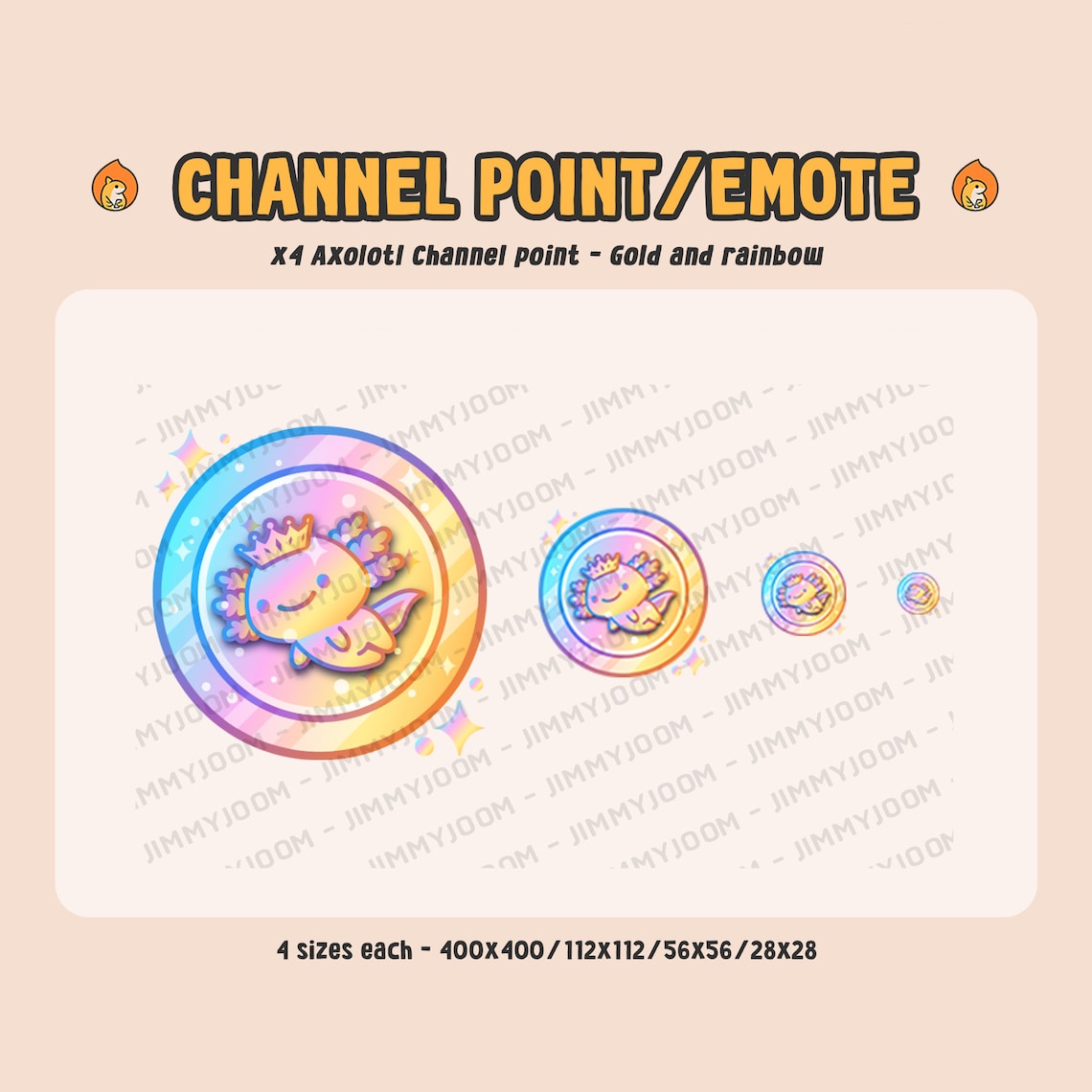 Twitch Channel Points Axolotl Coin/ Emote / Coin / Badges / Kawaii ...