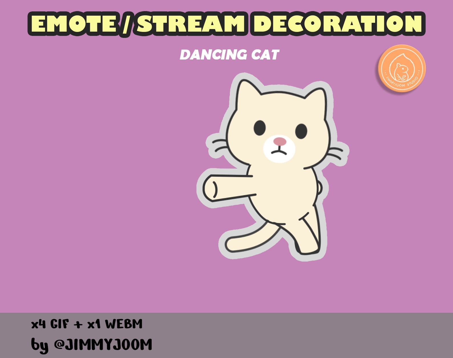 ANIMATED Emote Cat Dance / Dancing Emote / Twitch Discord Emote ...