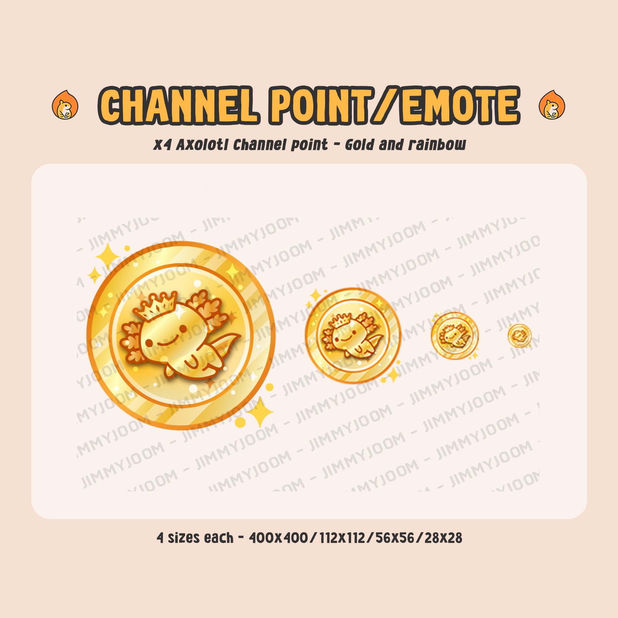 Twitch Channel Points Axolotl Coin/ Emote / Coin / Badges / Kawaii ...