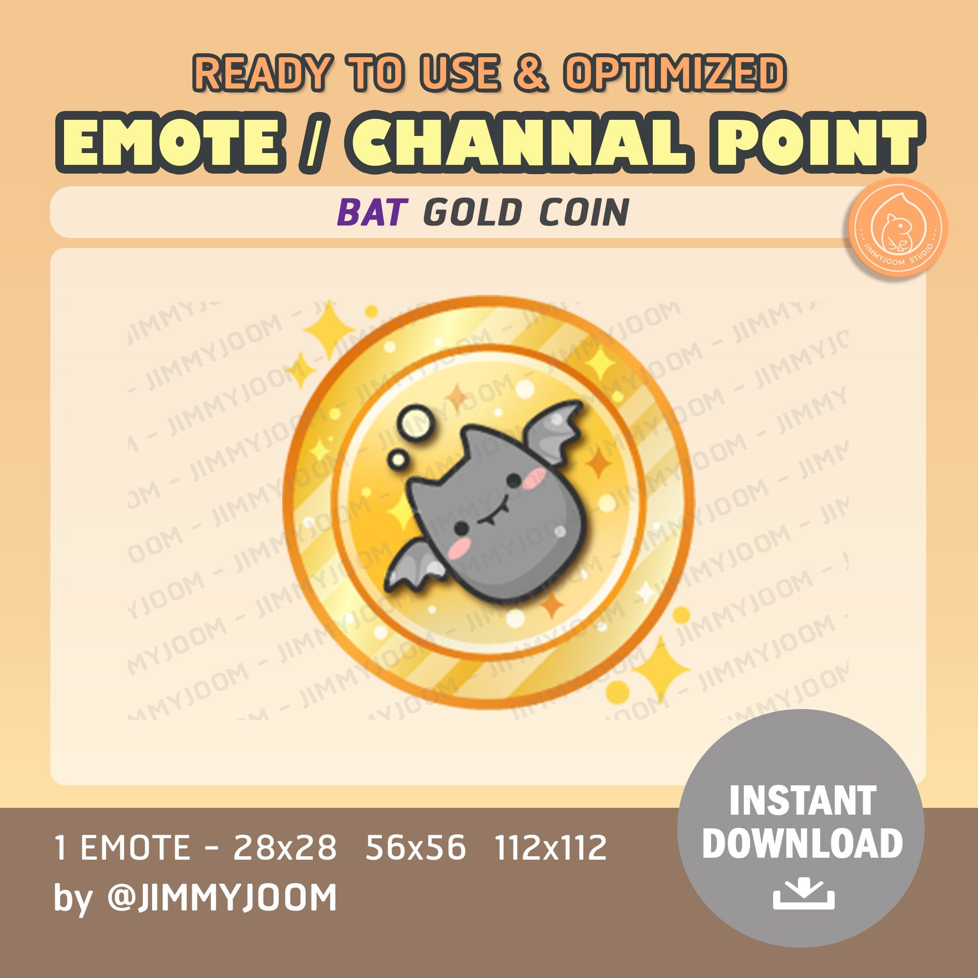 Twitch Channel Points Bat Coin/ Emote / Coin / Badges / Kawaii ...