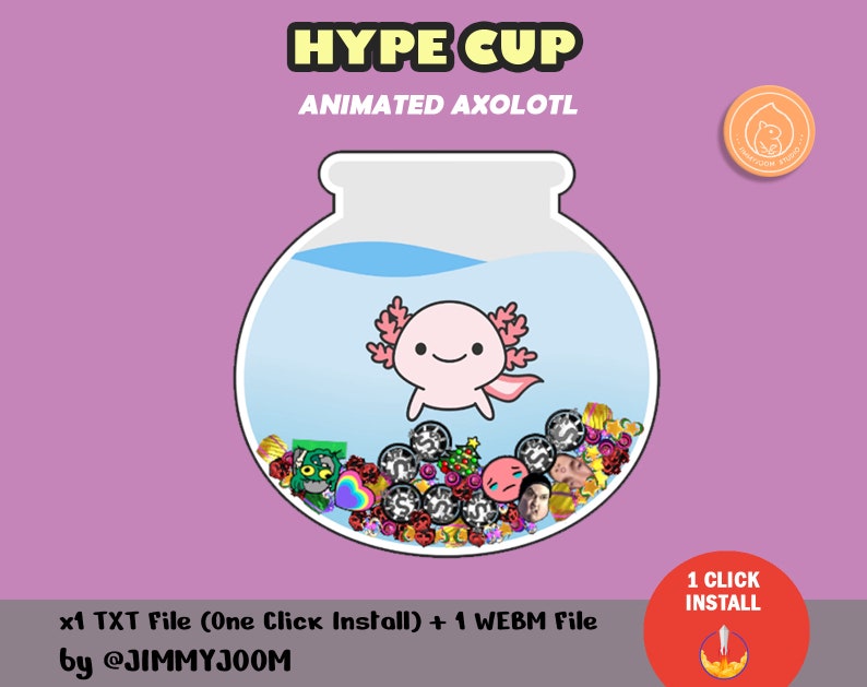 Animated Axolotl Hype Cup Tip Jar / Streamelements Custom - Etsy