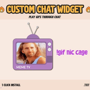GIF Meme Twitch Widget / Twitch Chat Widget / Chat Commands / Custom ...