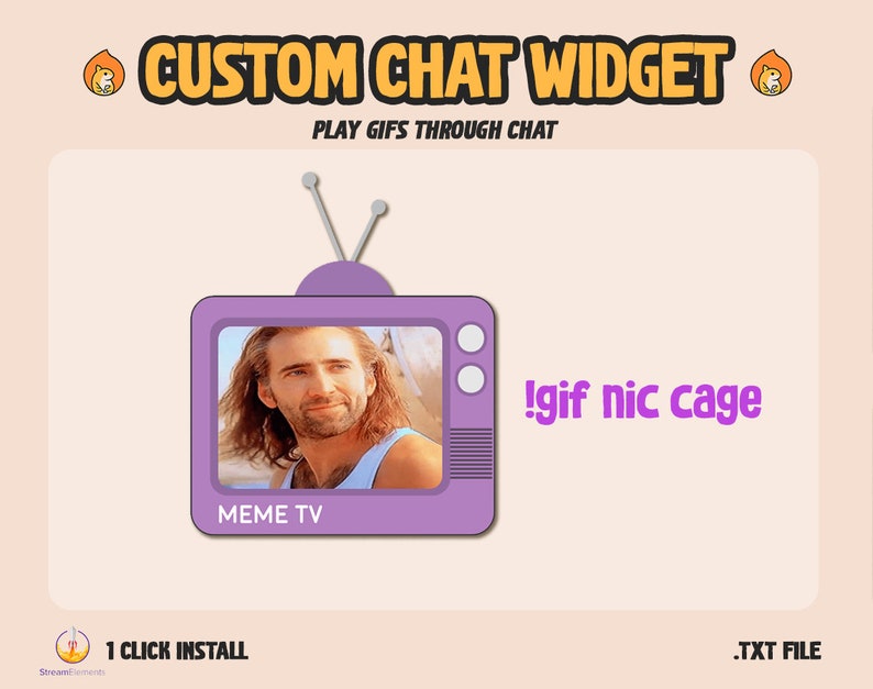 GIF Meme Twitch Widget / Twitch Chat Widget / Chat Commands / Custom ...