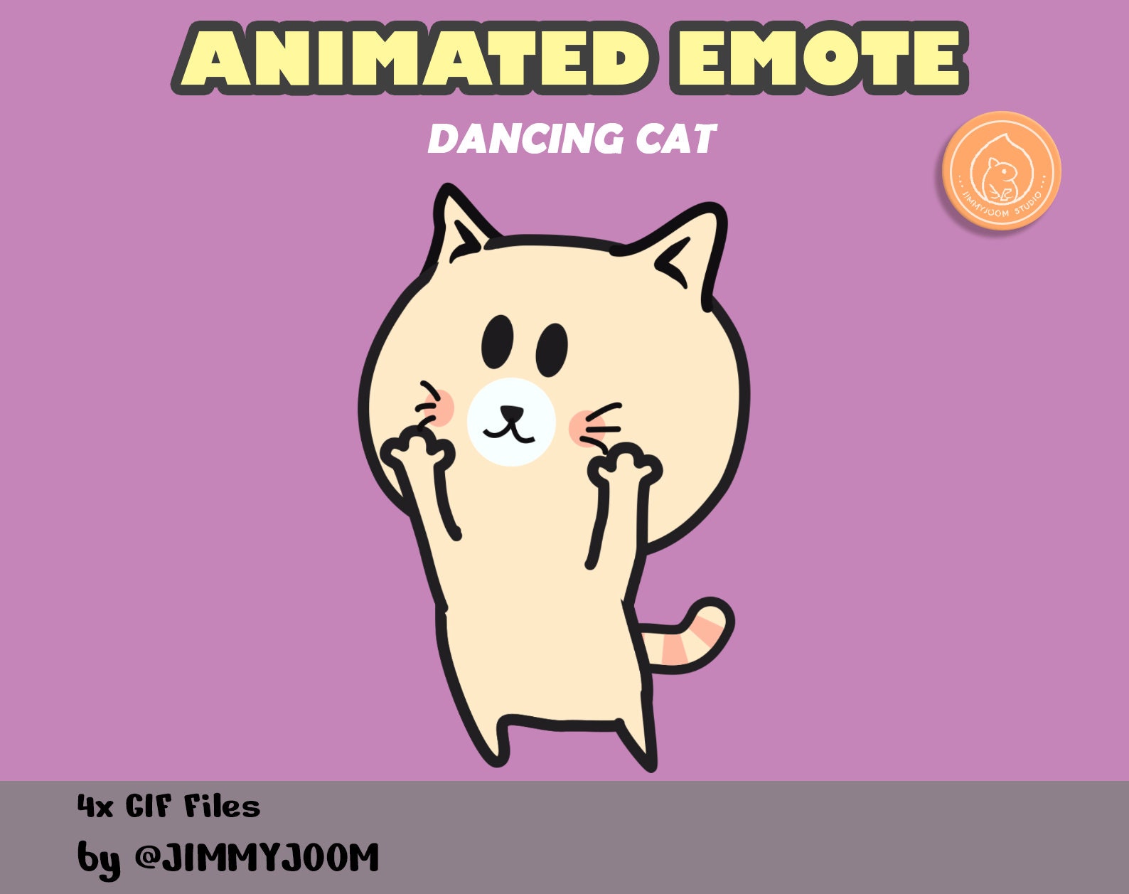 ANIMATED Cute Cat Dance Twitch Emote Discord Emote / Dancing Emote ...