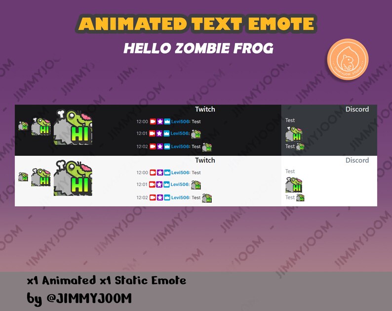 Animated Hi Hello Emote / Animated Frog Emotes / Cute Kawaii - Etsy
