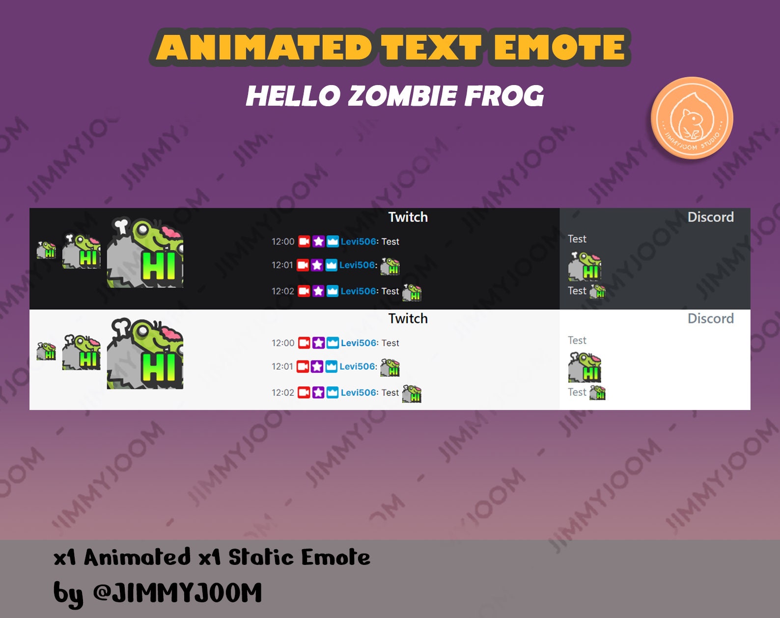 Animated Hi Hello Emote / Animated Frog Emotes / Cute Kawaii - Etsy