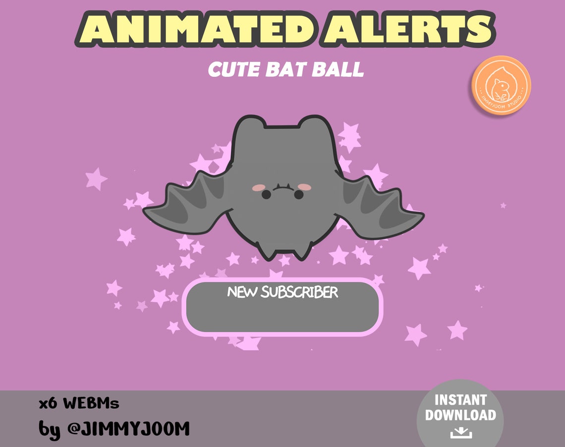 Animated Pastel Bat Twitch Alerts / Cute Bat/ Kawaii Stream - Etsy