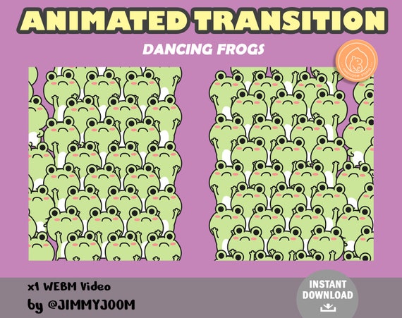 Twitch Stinger Transition / Dancing Kawaii Frog / Stream | Etsy