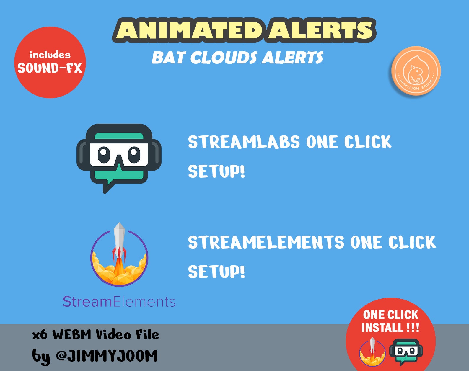 ANIMATED Bat Cloud Alerts / Purple Bat Alerts With Sound Effects / One ...