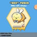 Animated Cute Bee Vtuber / PNG GIF Tuber / Yellow Honey Bee Animated ...