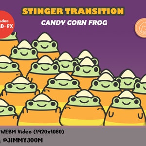 Halloween Candy Corn Frog Stinger Transition / Animated Kawaii ...