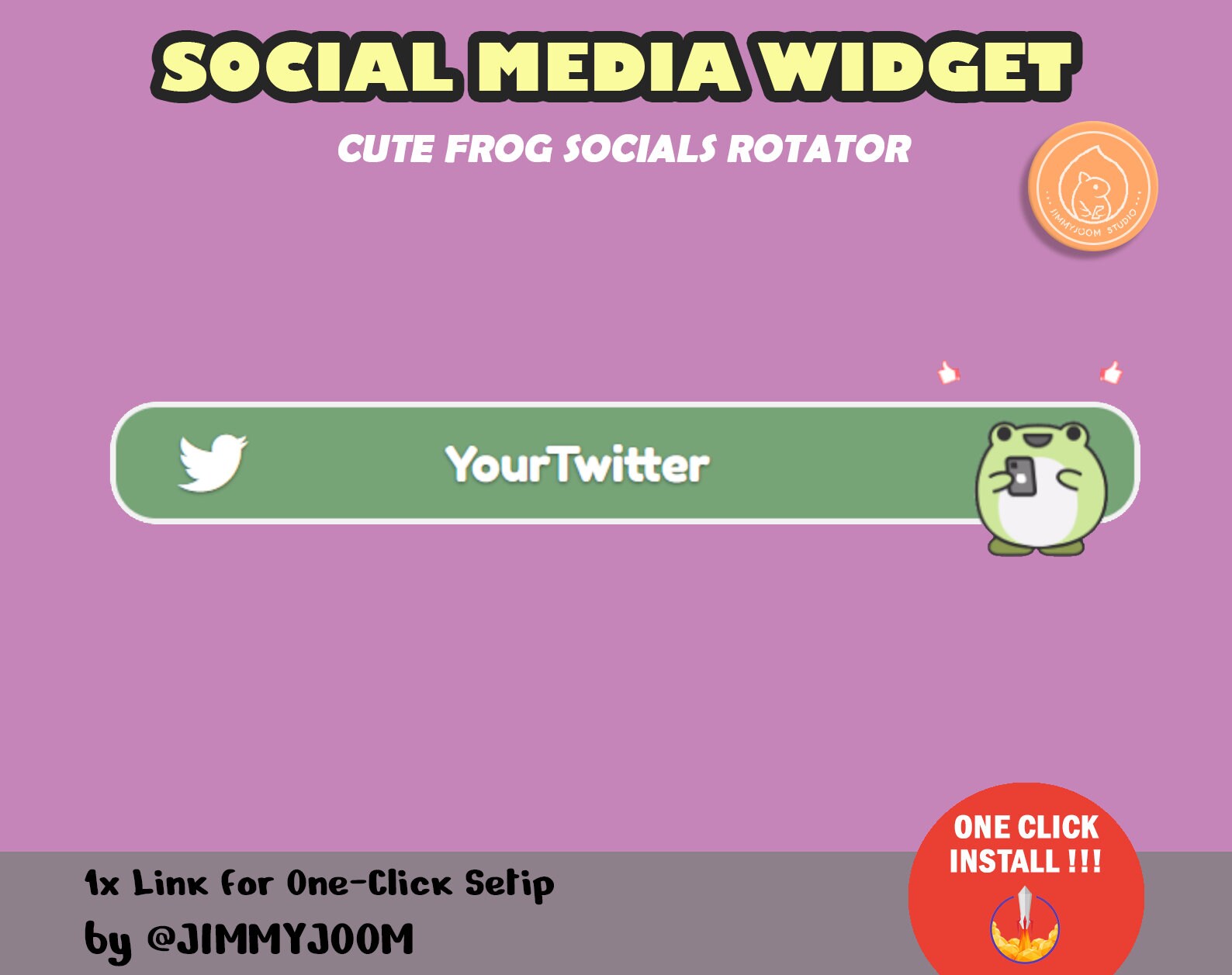 Streamelements Custom Frog Widget / Animated Social Media Rotator ...