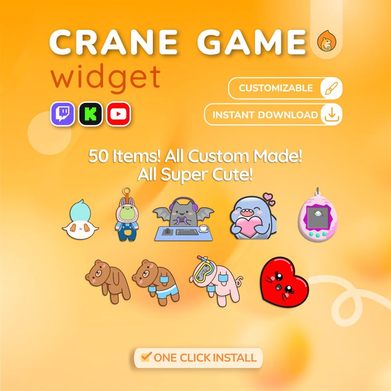 Custom Chat Widget Claw Game / Twitch Chat Widget / Animated Fox Frog ...
