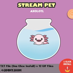 Animated Axolotl Stream Pet Custom Widget / STREAMELEMENTS Interactive ...