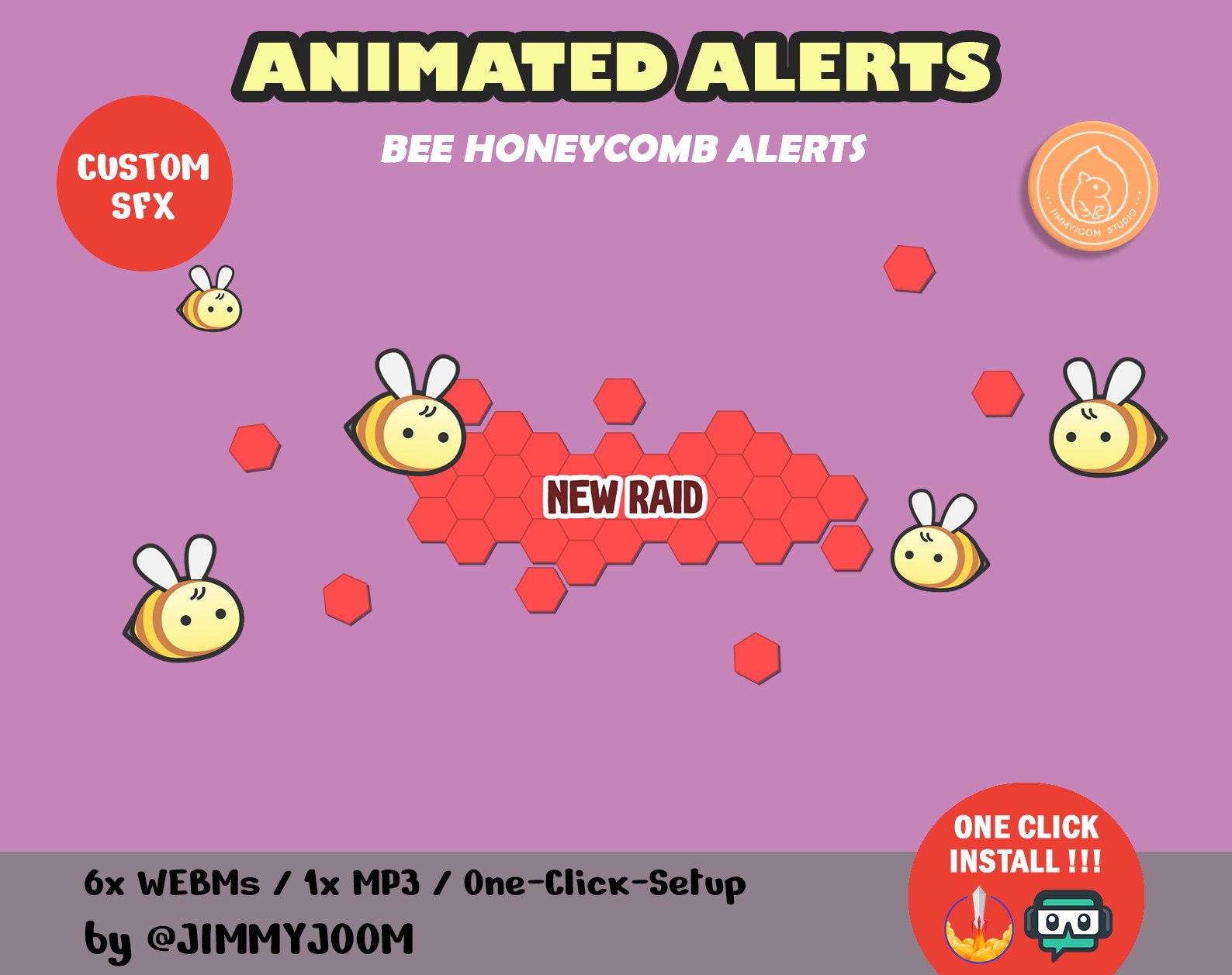 ANIMATED Baby Bee Alerts / Twitch Alerts / Live Streaming Alert Pack ...