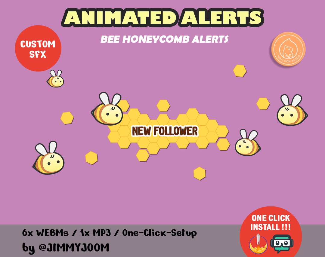 ANIMATED Baby Bee Alerts / Twitch Alerts / Live Streaming Alert Pack ...