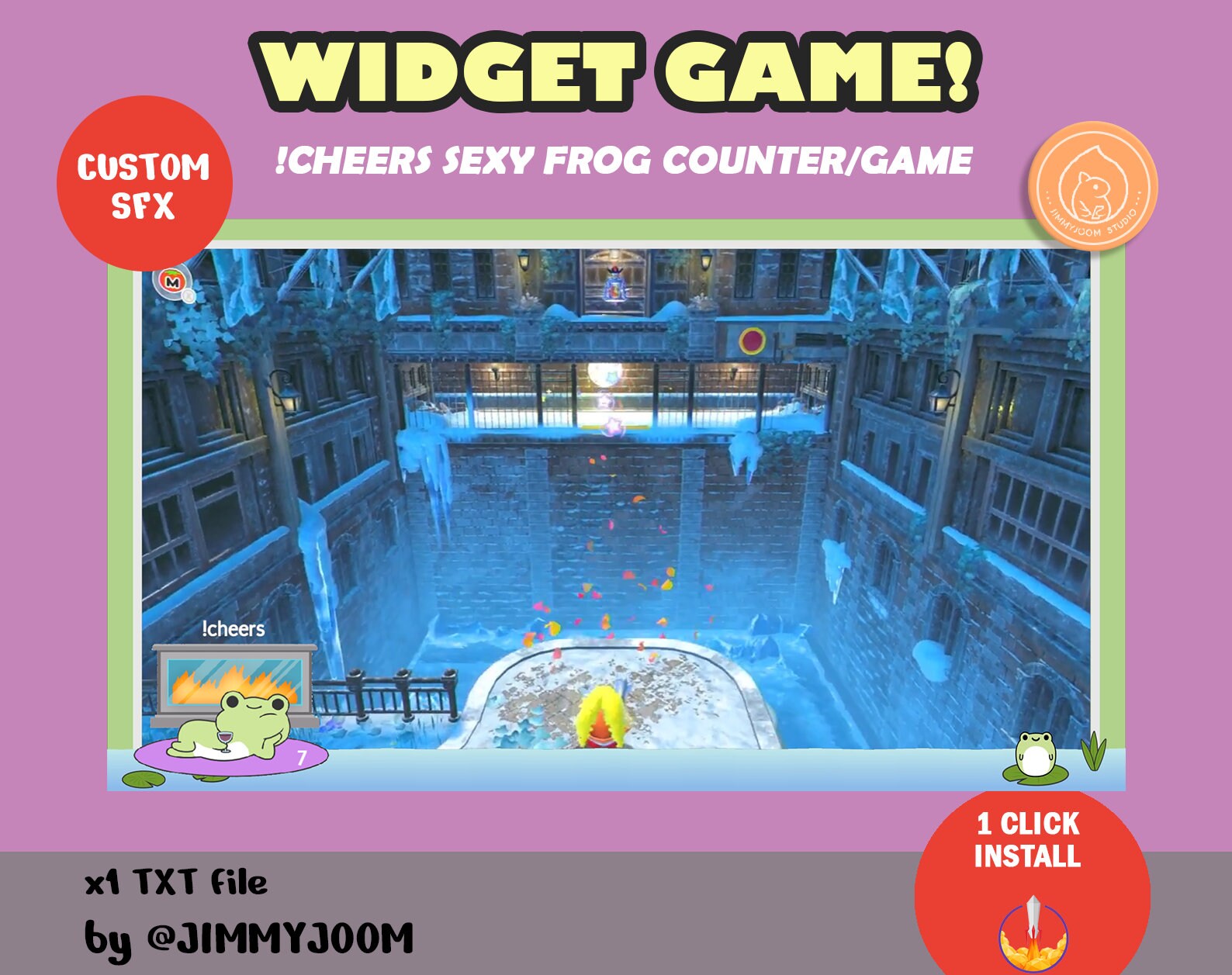 Cute Frog Custom Widget Counter / Chat Widget Game / Frog Meme Game ...