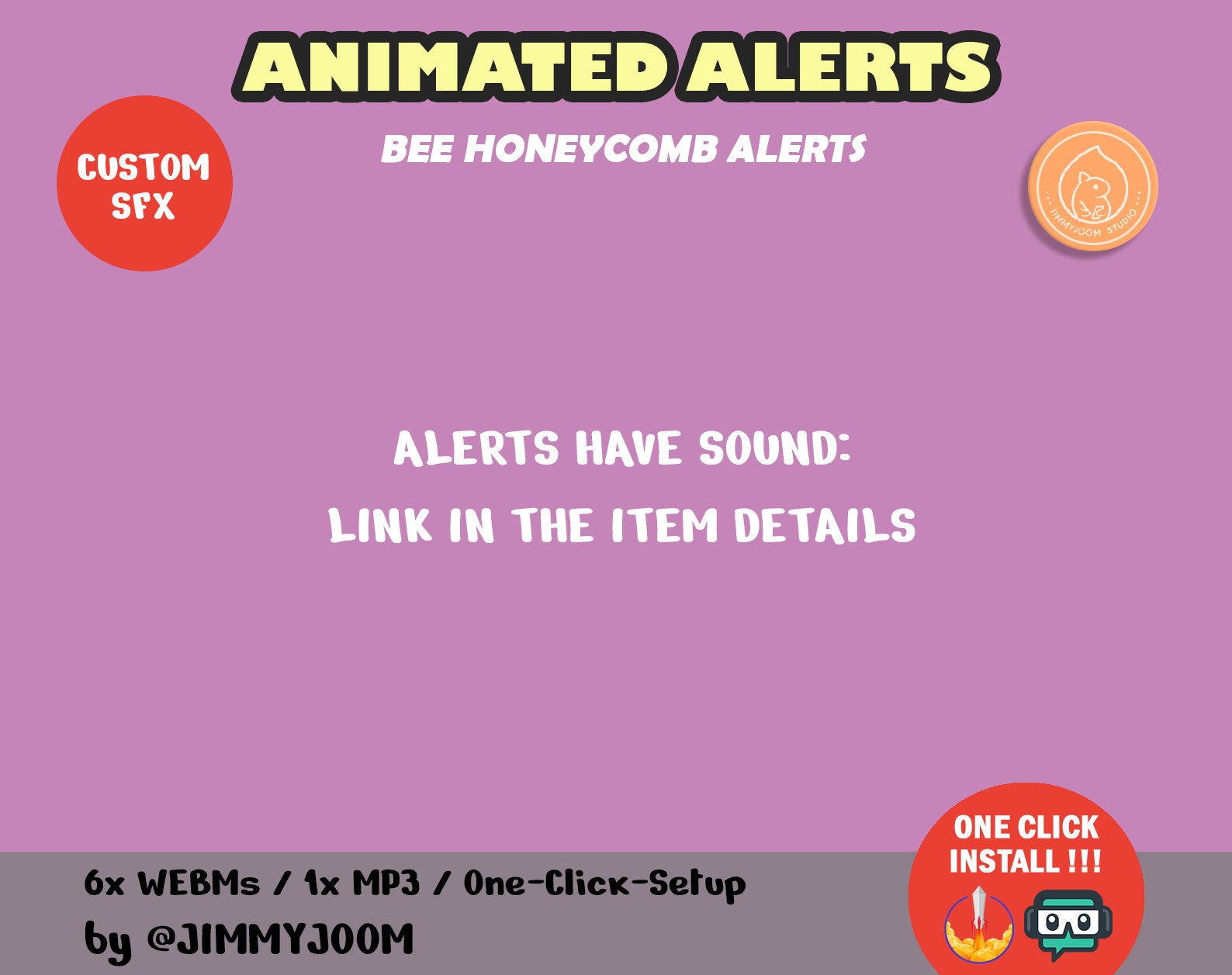 ANIMATED Baby Bee Alerts / Twitch Alerts / Live Streaming Alert Pack ...