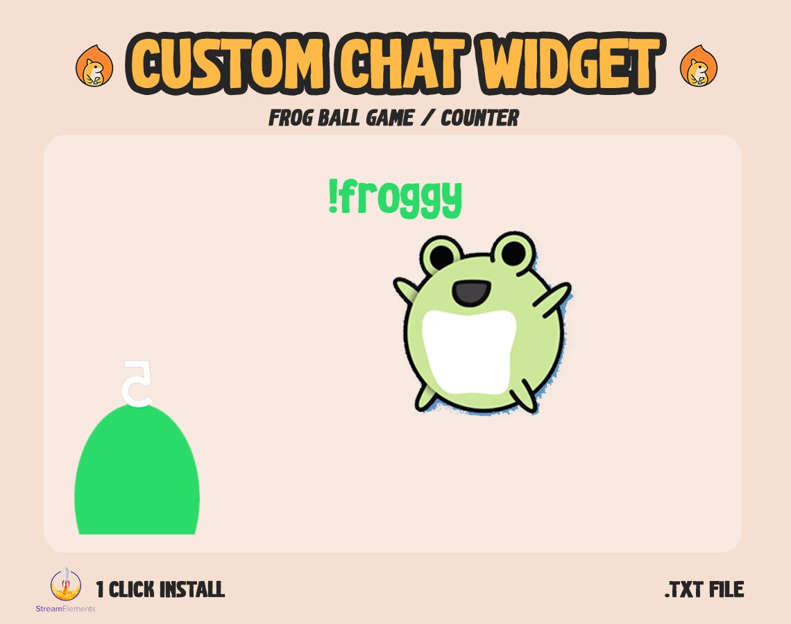 Animated Twitch Chat Widget / Custom Chat Widget Game / Animated Frog ...